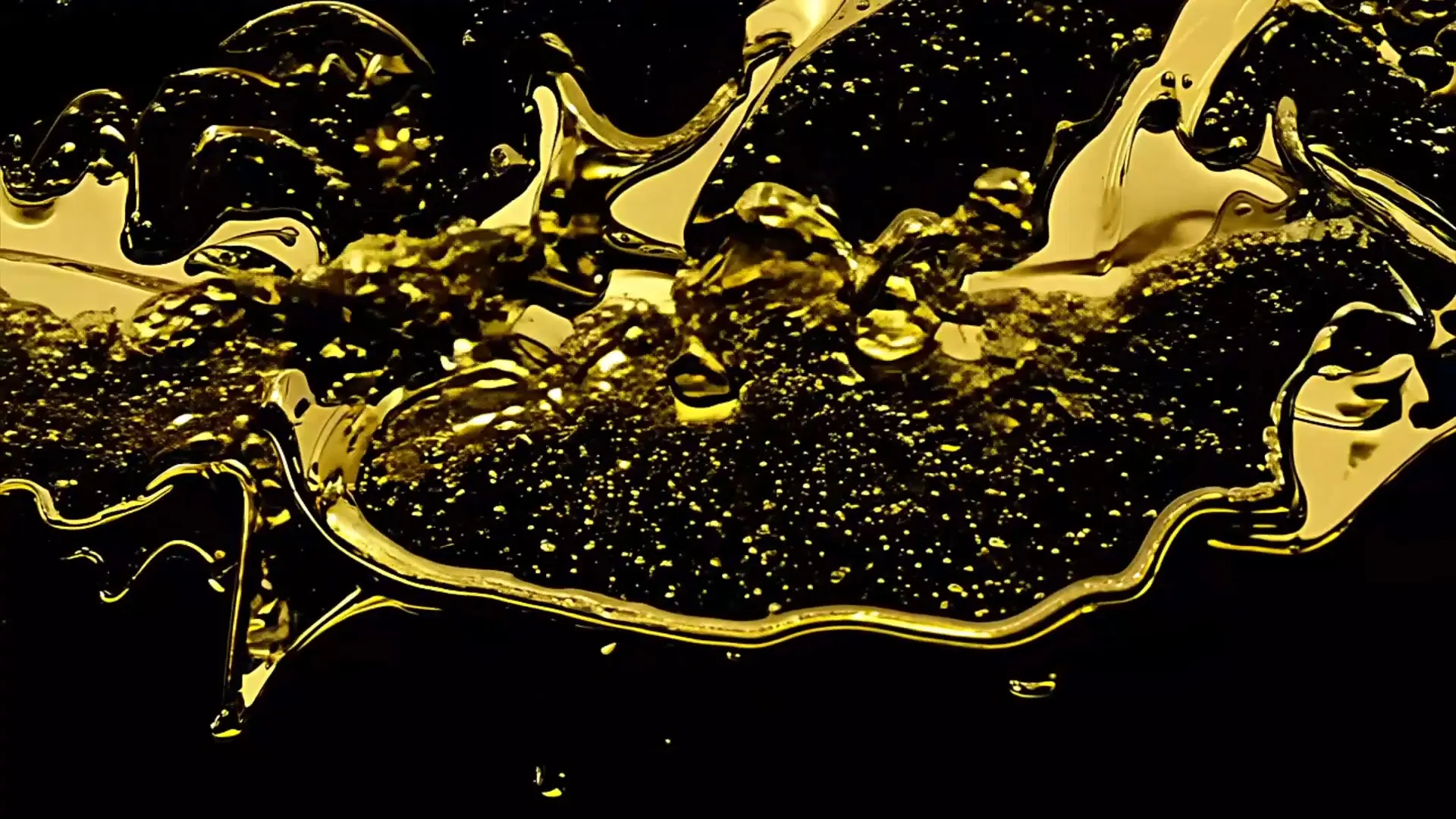 Golden Liquid Flow Elegant Visual Background | Videos